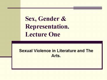 PPT Sex Gender PowerPoint Presentation Free To View Id D F OWIzN