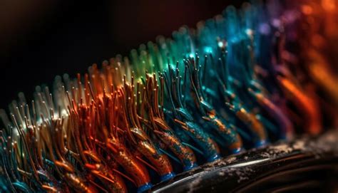 Premium Ai Image Glowing Multi Colored Abstract Patterns In A Futuristic Technology Background