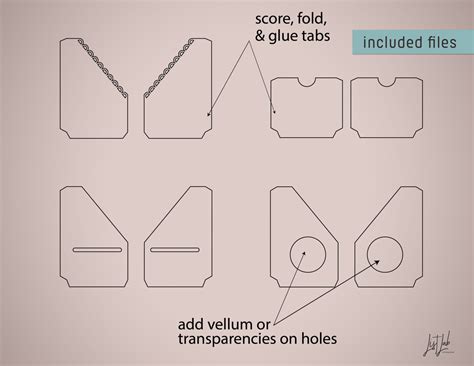 Pocket Size Svg Travelers Notebook Pockets Die Cutting Files 7