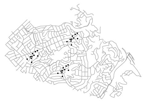 Firm Locations On The Street Network To Be Clustered Python Osmnx Matplotlib Scipy Scikit
