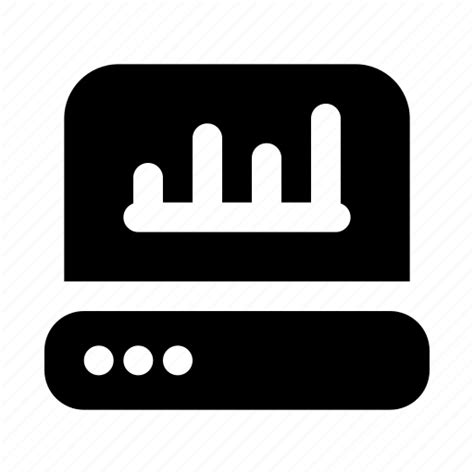 bar chart stats statistics graph laptop icon download on iconfinder