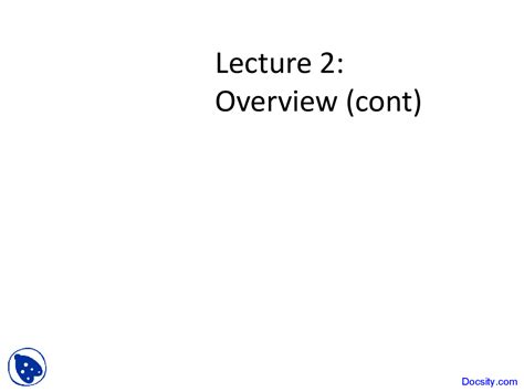 Overview Integrated Computer Security Lecture Slides Docsity