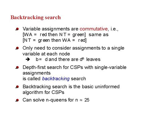 Constraint Satisfaction Problems Chapter 6 Outline Csp Examples