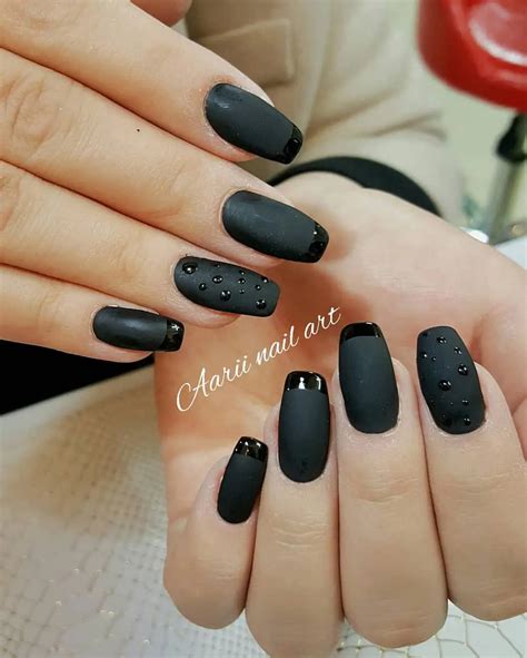 30 Best Matte Black Nail Design Ideas You Should Check