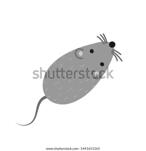 Gray House Mouse Flat Style Isolated Stock Vector Royalty Free 1441651265 Shutterstock