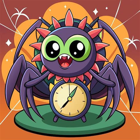 A Spider Clock With A Clock Showing The Time As 4 00 Premium Ai