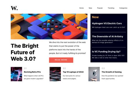 Frontend Mentor Responsive News Page Using CSS Grid Coding Challenge Solution