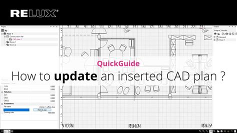 Reluxdesktop Quickguide How To Update An Inserted Cad Plan Youtube