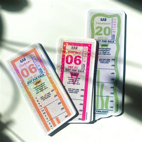 Sf Muni Transfer Ticket Sticker Etsy