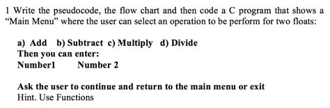 Solved Write The Pseudocode The Flow Chart And Then Code A Chegg