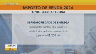Bom Dia Go Receita Federal Divulga Regras Para Declaração Do Imposto