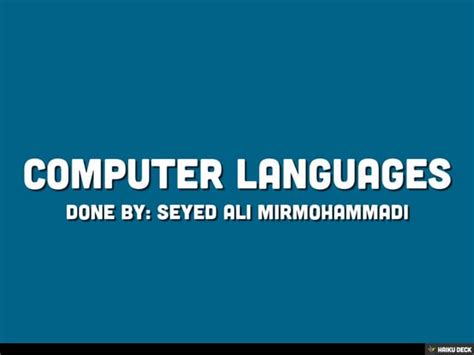Computer Languages Pdf