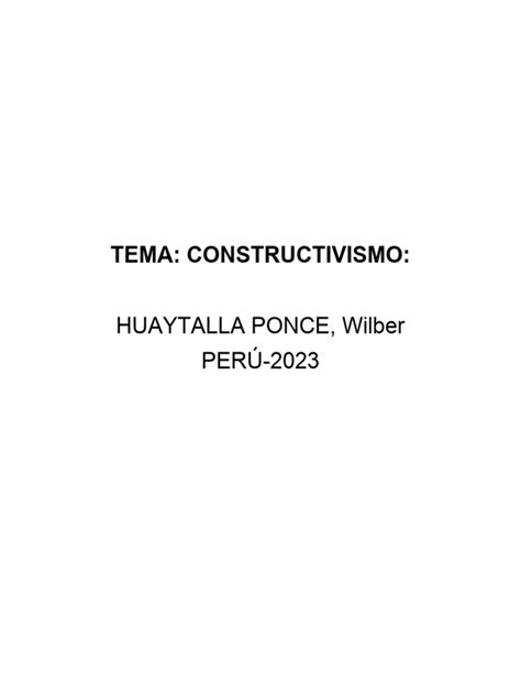 Constructivismo Pdf