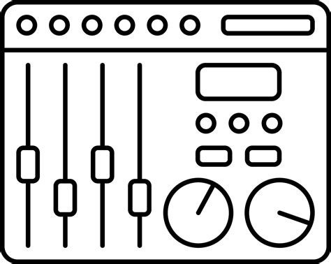 Isolated Equalizer Device Icon In Line Art 24156789 Vector Art At Vecteezy