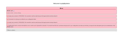 I Have A Problem Connecting To Phpmyadmin Using Valet Stack Overflow