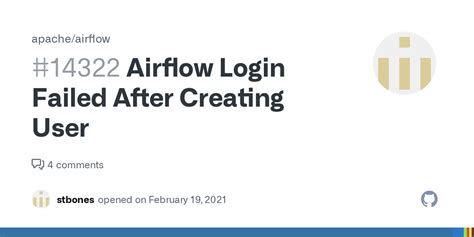 Airflow Login Failed After Creating User · Issue 14322 · Apache