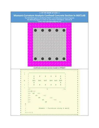 Moment Curvature Analysis Confined Concrete Section In Matlab PDF Science