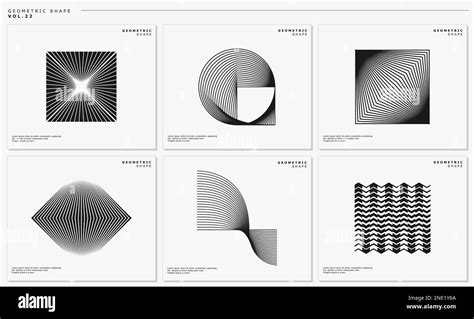 Collection Of Modern Abstract Basic Shape Logo Design Template Blend Line Logo Stock Vector