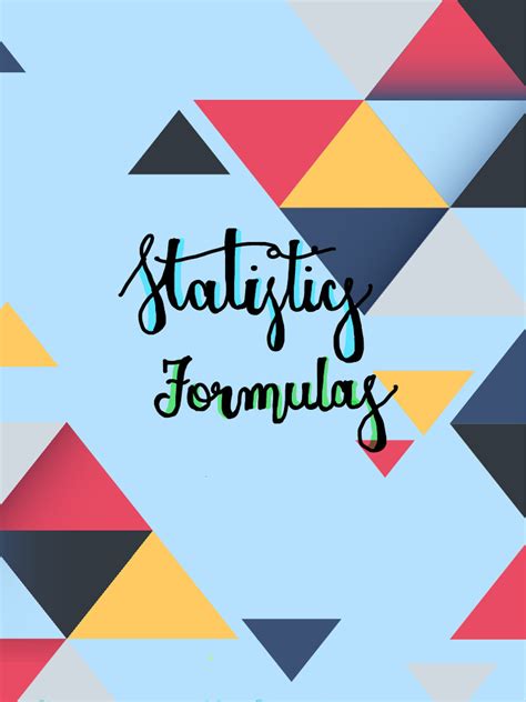 Statistics Formulas Pdf