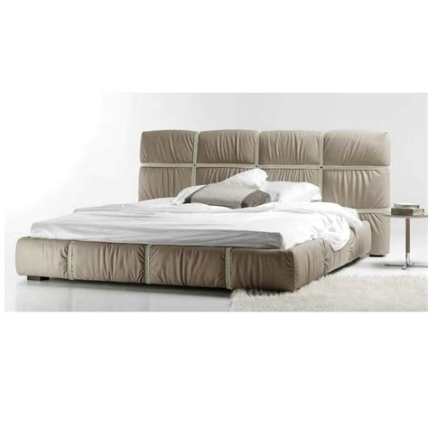 Crossover Leather Bed With Belts