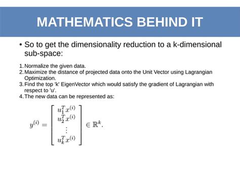 Introduction To Principle Component Analysis ODP Technology Computing