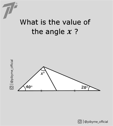 Solving For Angle X In A Triangle