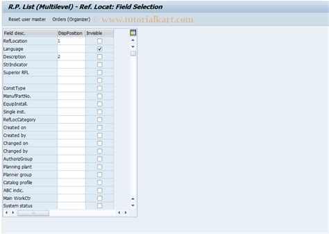 OIX2R SAP Tcode R P List Multilevel Reference Locat