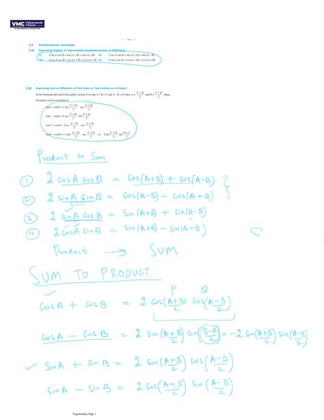 Solution Trigonometry Live Class 3 Teacher Notes Studypool