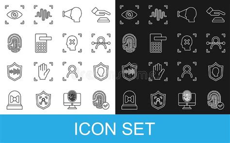 Set Line Fingerprint User Protection Face Recognition Digital Door Lock Eye Scan And
