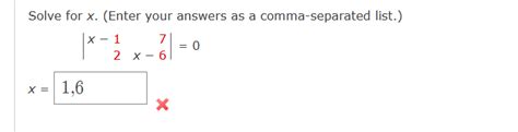 Solved Solve For X Enter Your Answers As A Comma Separated