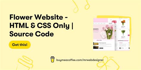 Flower Website Html And Css Only Source Code