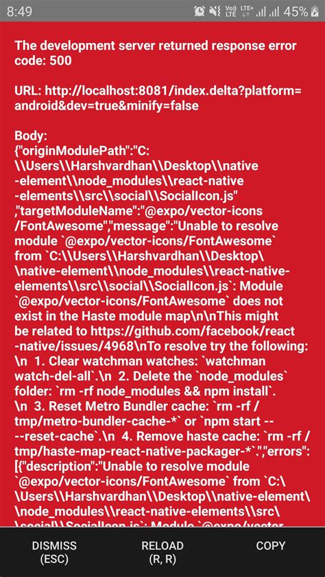 Reactjs Error In Installing React Native Vector Icon Stack Overflow