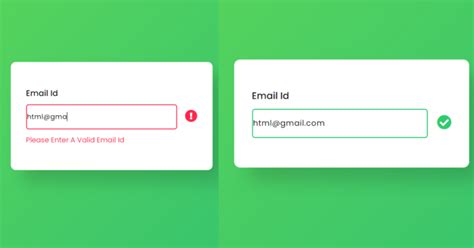 email validation using html css and javascript