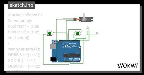 Servo S Tlacitkami Wokwi Esp32 Stm32 Arduino Simulator
