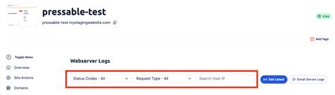 How Can I Access Web Server Error Logs With Pressable Pressable