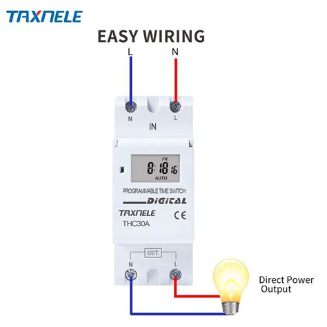 New Type Din Rail 2 Wire Weekly 7 Days Programmable Digital Time Switch Relay Timer Control Ac