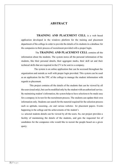 Training And Placement Cell Management Systempdf