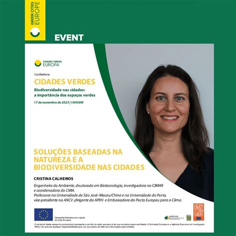 Conferência Biodiversidade Nas Cidades A Importância Dos Espaços Verdes