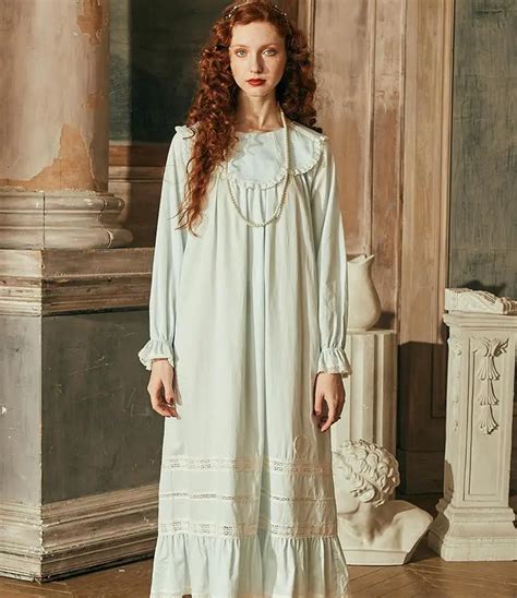 여성 잠옷 루즈한 잠옷 드레스 여름 레이스 레이스 코튼 나이트 가운 핑크화이트그린 나이트 드레스 2020 년 최신 레이스잠옷and슬립셔츠 Aliexpress