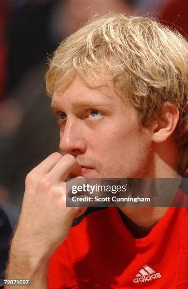 Matt Freije Of The Atlanta Hawks Looks On During A Game Against The
