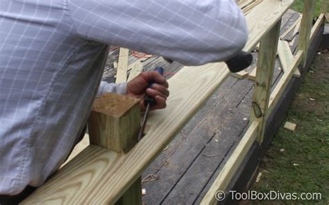How To Easily Build And Install Deck Railing Toolbox Divas