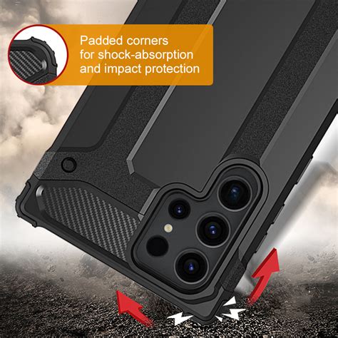 Military Defender Shockproof Case For Galaxy S Ultra Black