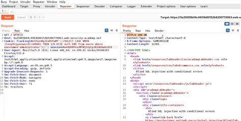Blind SQL Injection Lab PortSwigger CyberiumX
