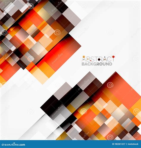 Abstract Blocks Template Design Background Simple Geometric Shapes On White Stock Vector