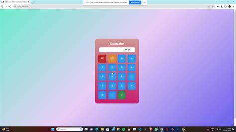 Debjyoti Das On Linkedin Codsoftinternship Webdevelopment Calculator Html Css Javascript