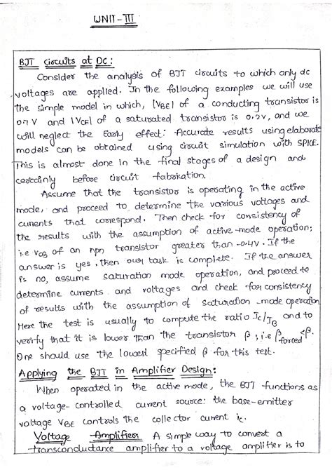Electronic Devices And Circuits Unit 3 Docsity