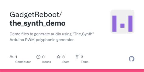 GitHub GadgetReboot The Synth Demo Demo Files To Generate Audio Using The Synth Arduino PWM