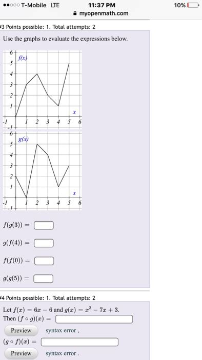 solved use the graphs to evaluate the expressions below