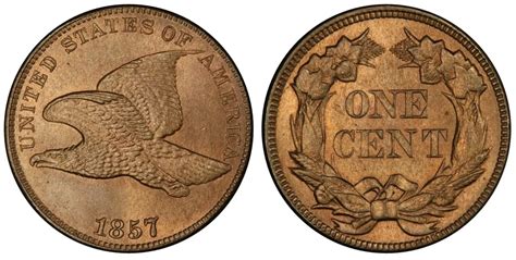 1857 cent value mint varieties rarity and current prices coins