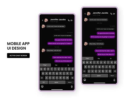 Chat Screen Ui Design Projects Photos Videos Logos Illustrations And Branding Behance
